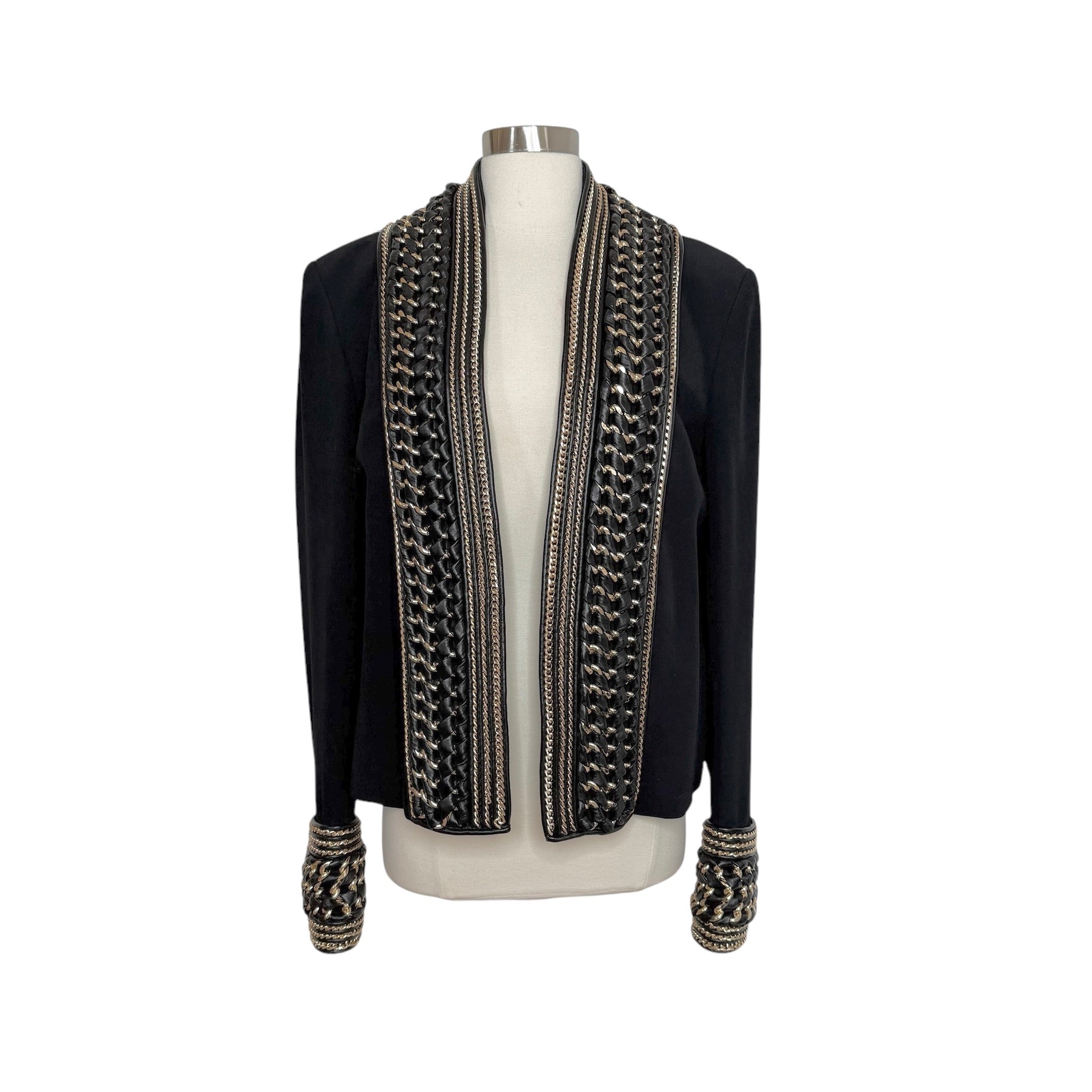 Leather & Chain Blazer - L | DetachWithLove