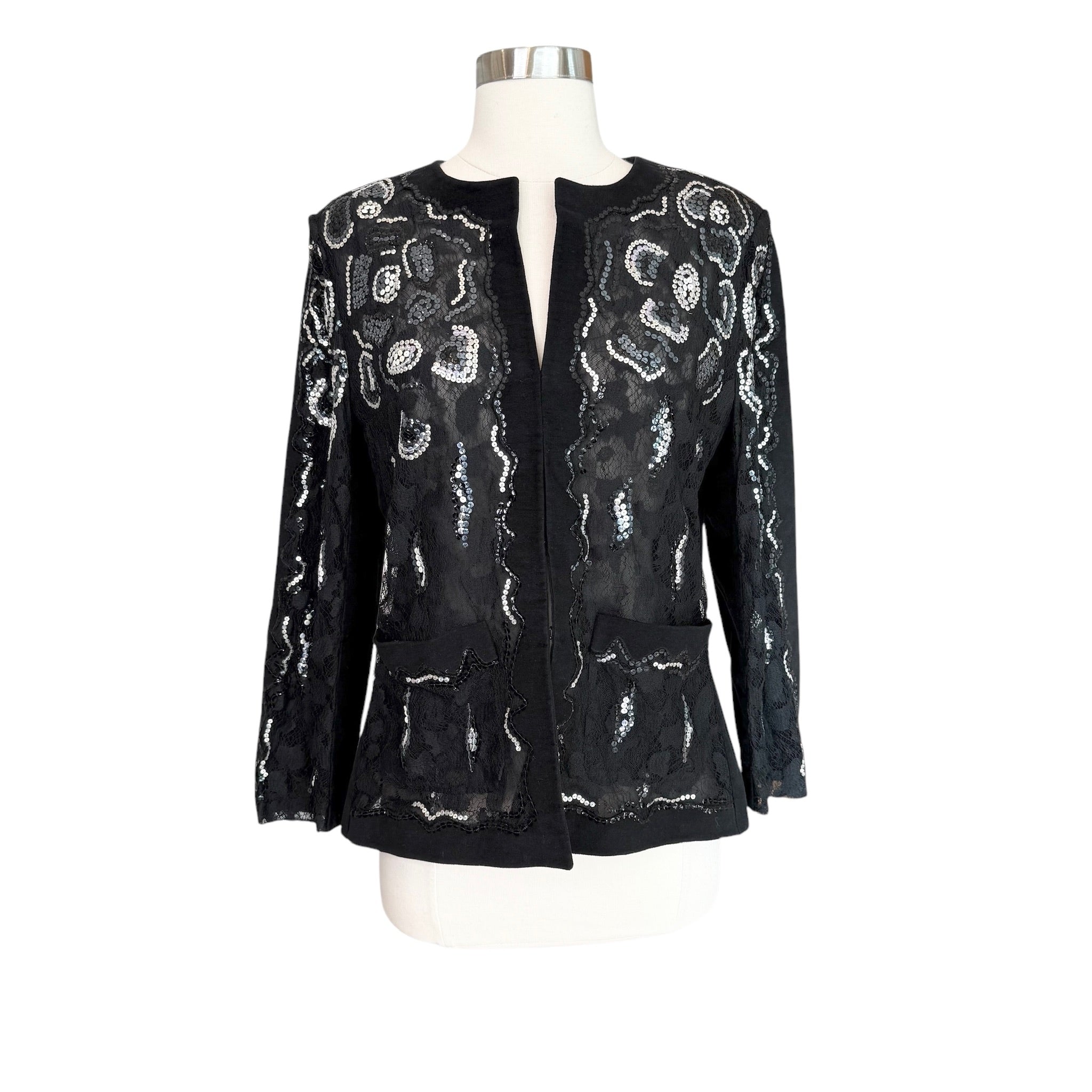 Black Sequins Jacket - S | DetachWithLove